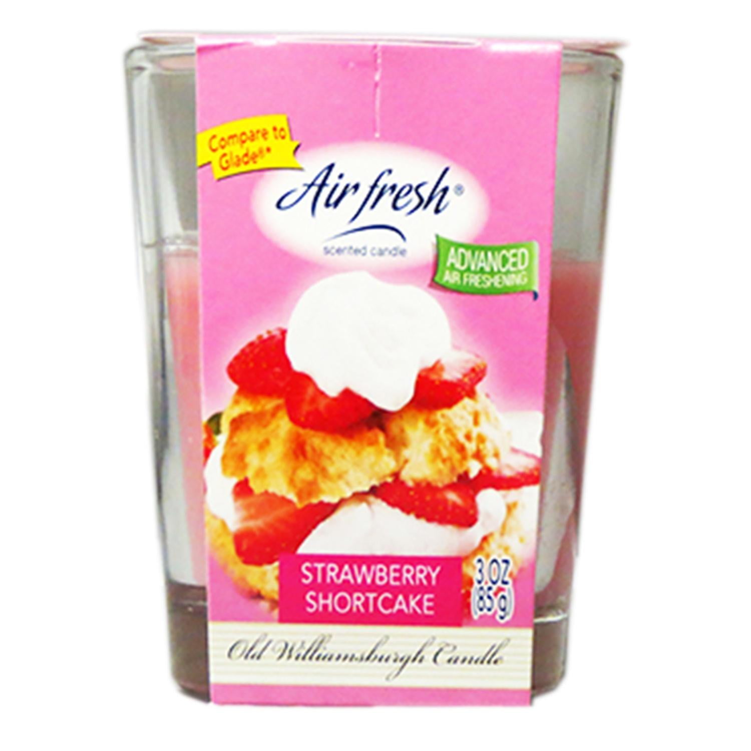 Air Fresh 3 Oz Glade Style Candle- Strawberry Shortcake - Walmart.com