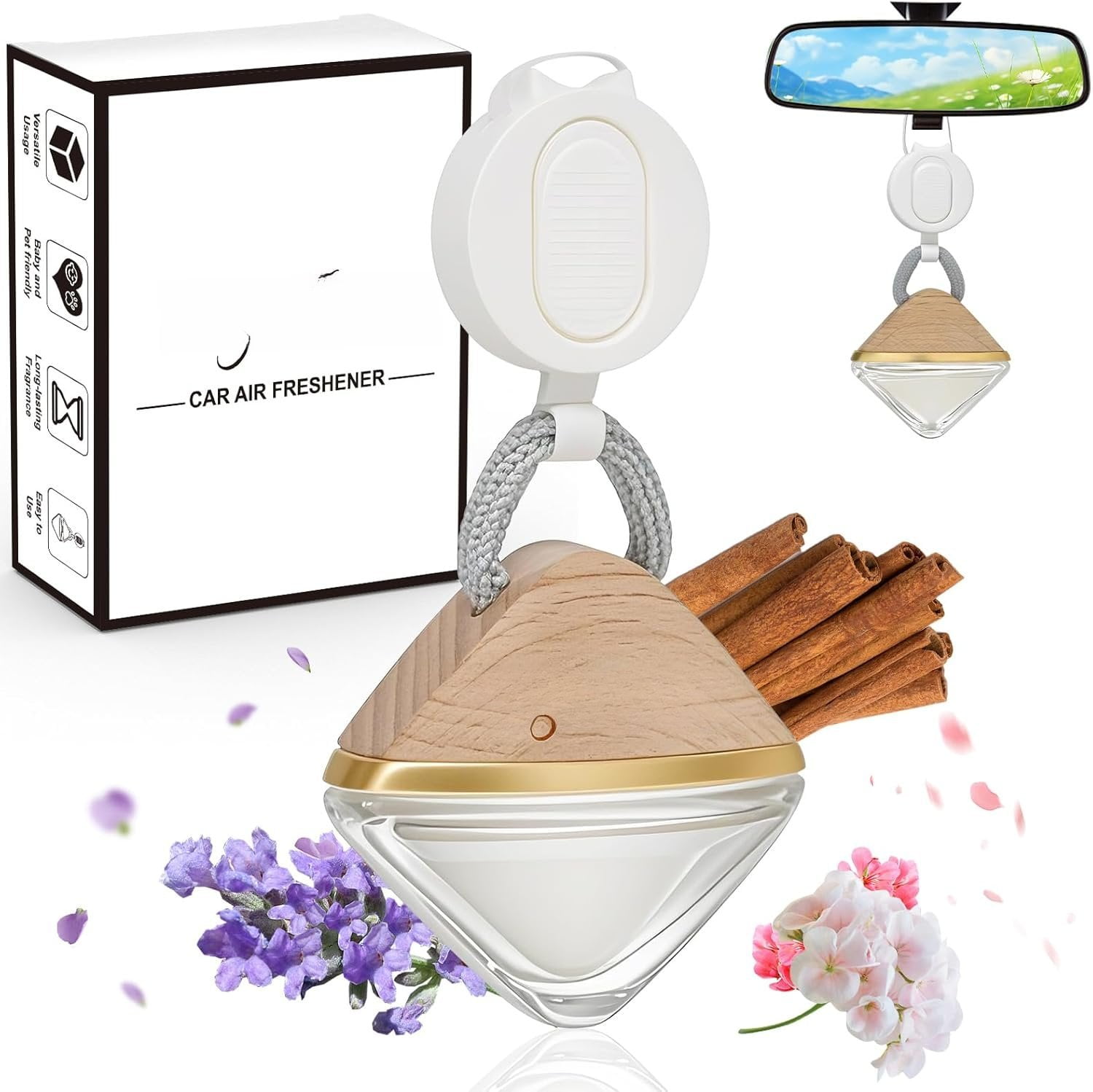 Air Freshener, Long Lasting Fresheners with Essential Oil Diffuser for ...