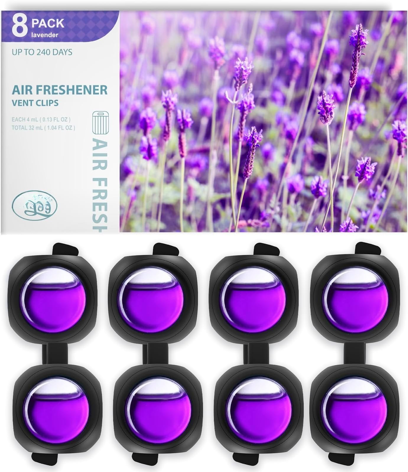 Air Freshener Vent Clips, 8 Pack, Provides Long-Lasting Scent, Up to ...