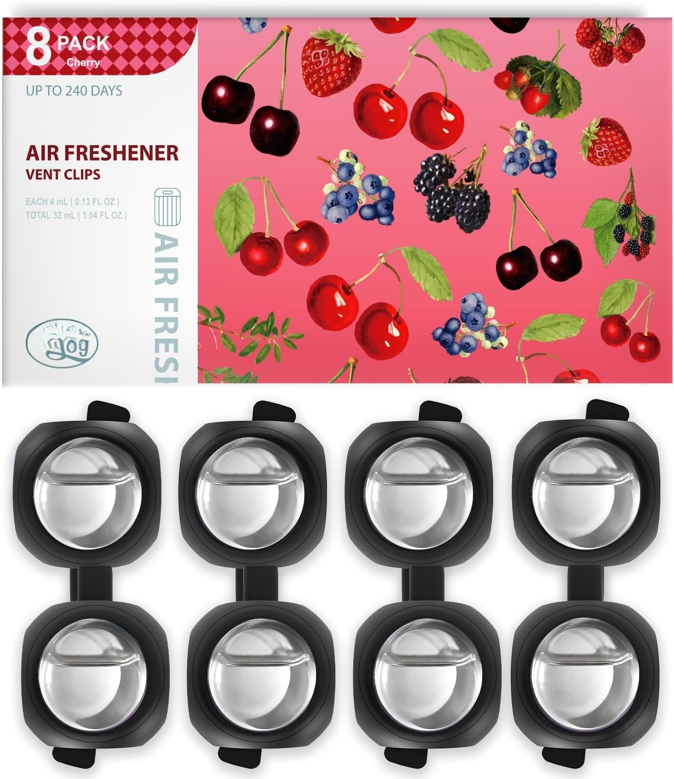 Air Freshener Vent Clips, 8 , Provides Long-Lasting Scent, Up to 240 ...