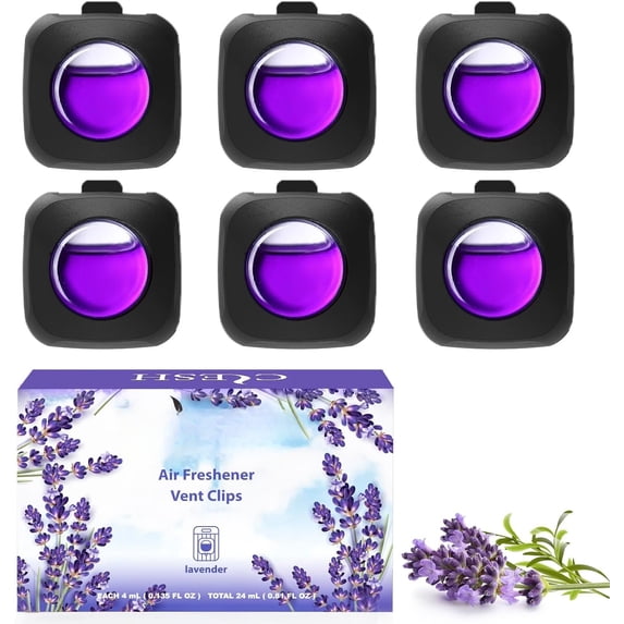 Air Fresheners, 6 , Lavender Embrace, Fresheners Vent Clips, Long ...