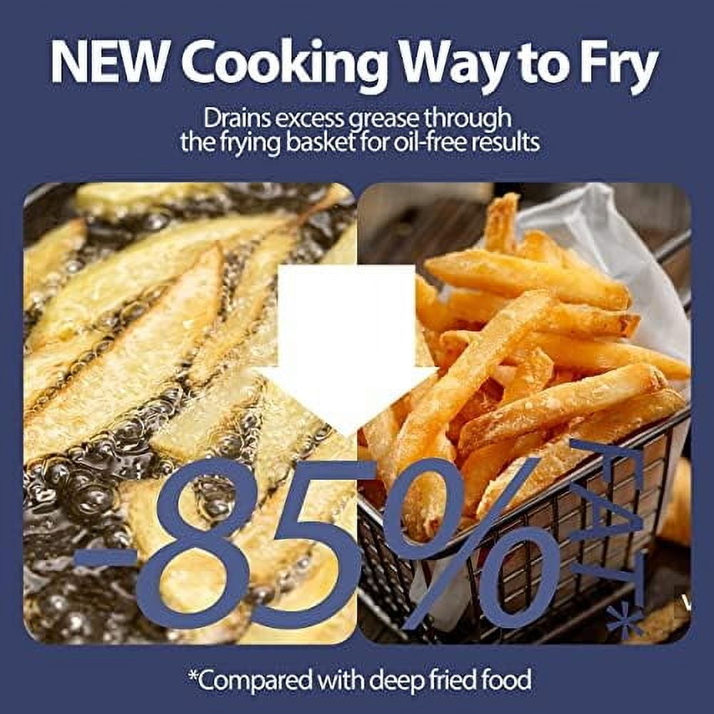 Air Fryer 4.7 Quart, mechanical Air Fryer Oven, Adjustable Timer & Temp ...