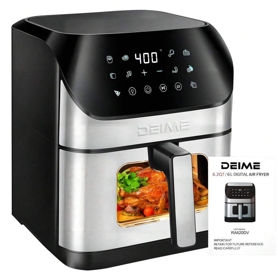 Air Fryer 6.2 Quart, 6L Electric Hot Oven, Oilless Multifunctional ...