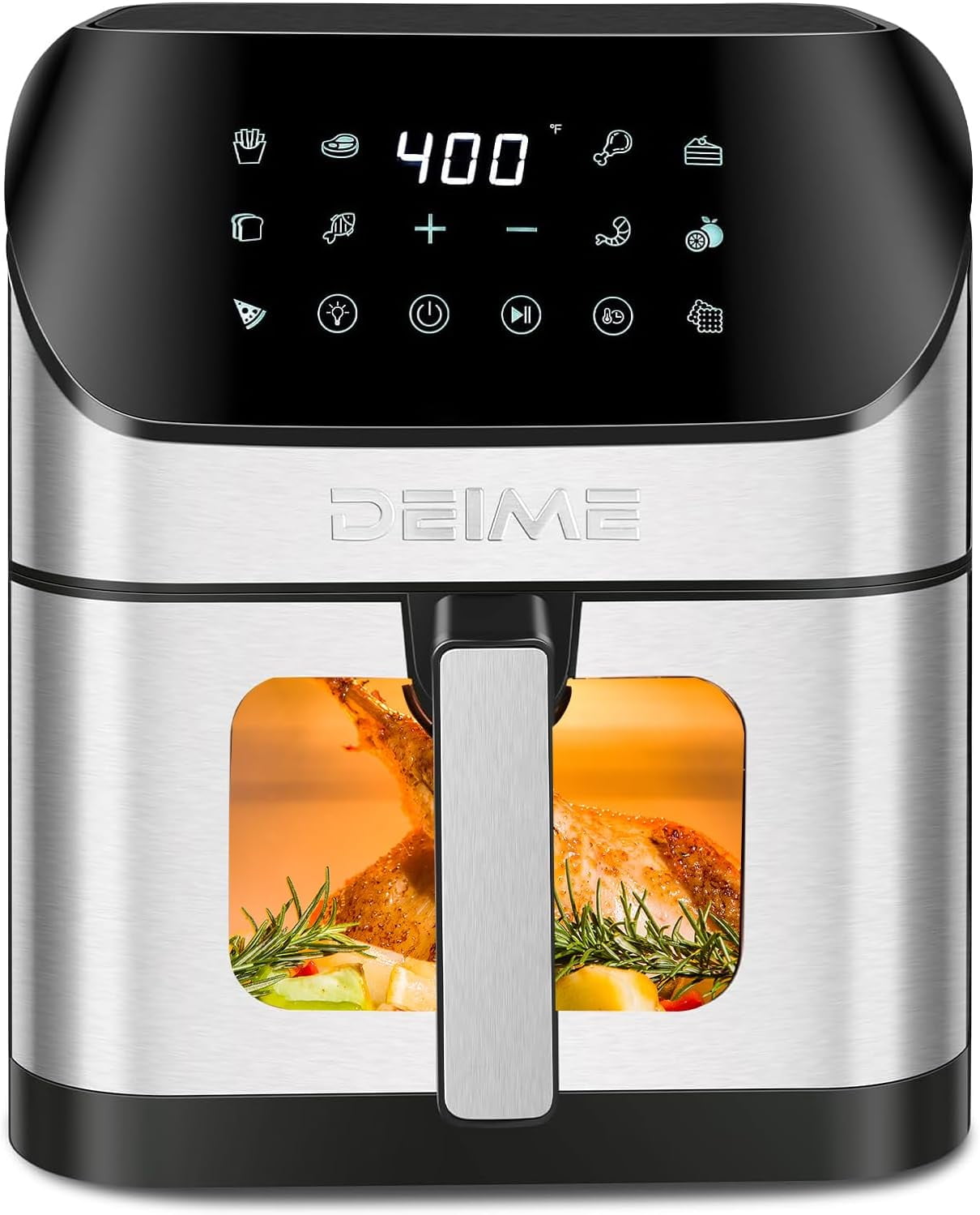 Air Fryer 6.2 Quart with See-Thru Window, 10 Preset Menus for Quick and ...