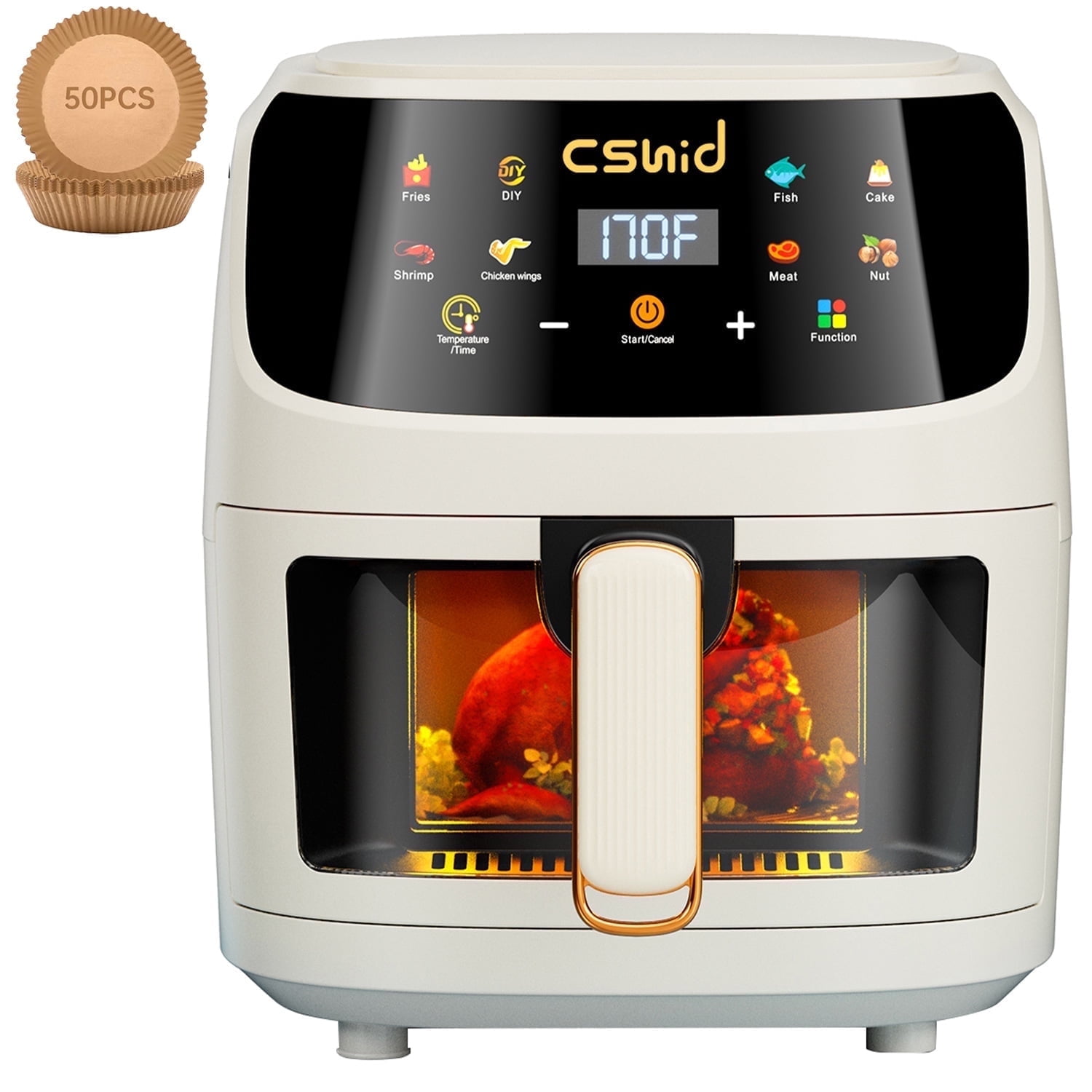 Cshidworld Air Fryer 7.4QT Large Capacity Touch Screen Multi-function ...