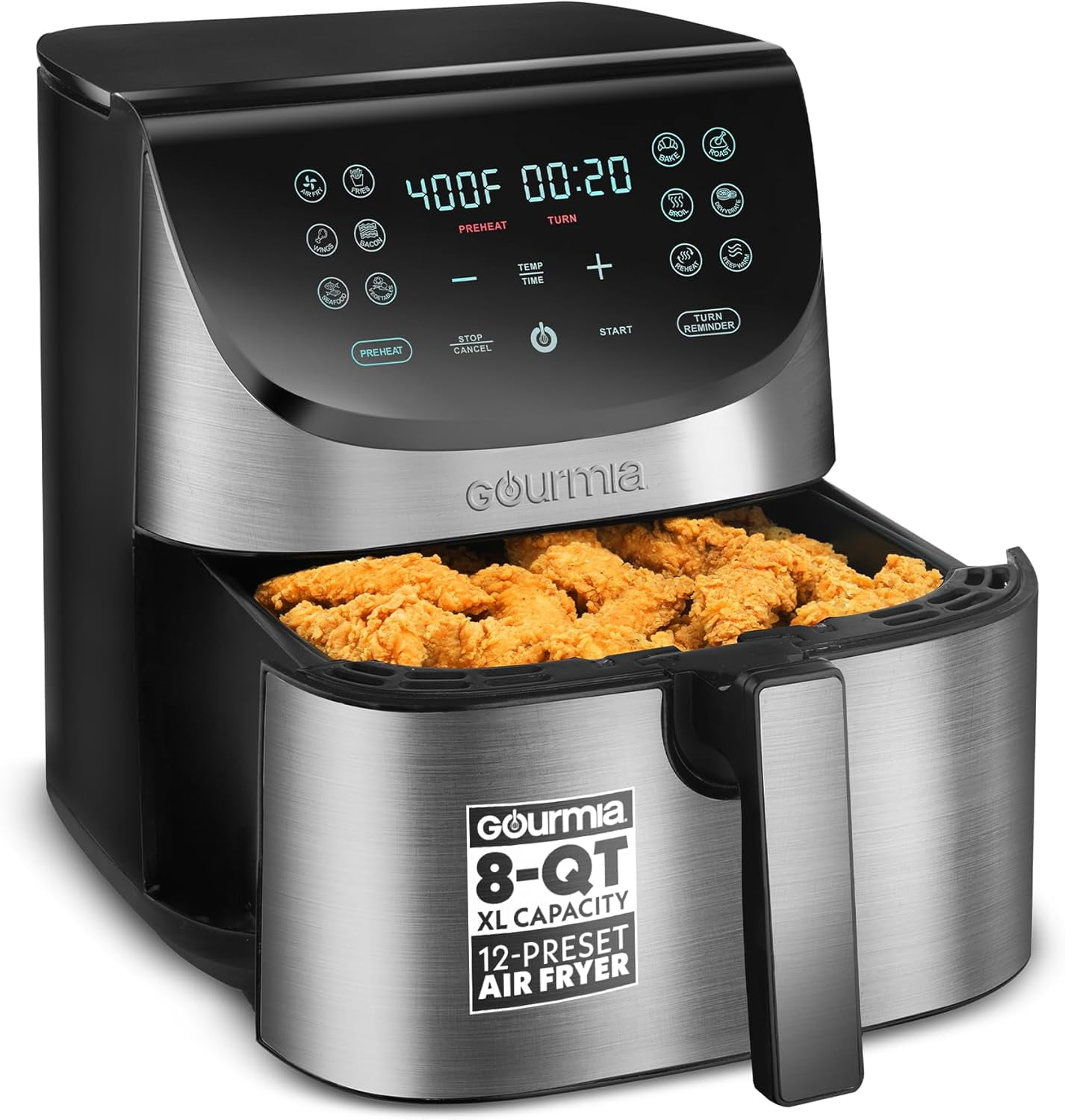 Air Fryer - 8 Qt Extra Large Capacity, FryForce360º, Digital Display ...