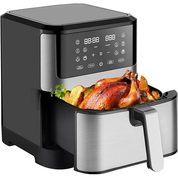 Air Fryer 8 Qt Family Size, One-Touch Digital Control Presets, French ...