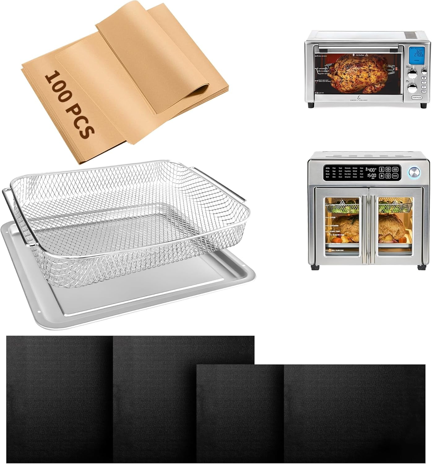 Air Fryer Accessories Compatible with Emeril Lagasse 26 Qt Extra Large & Everyday 360 Air Fryer ...