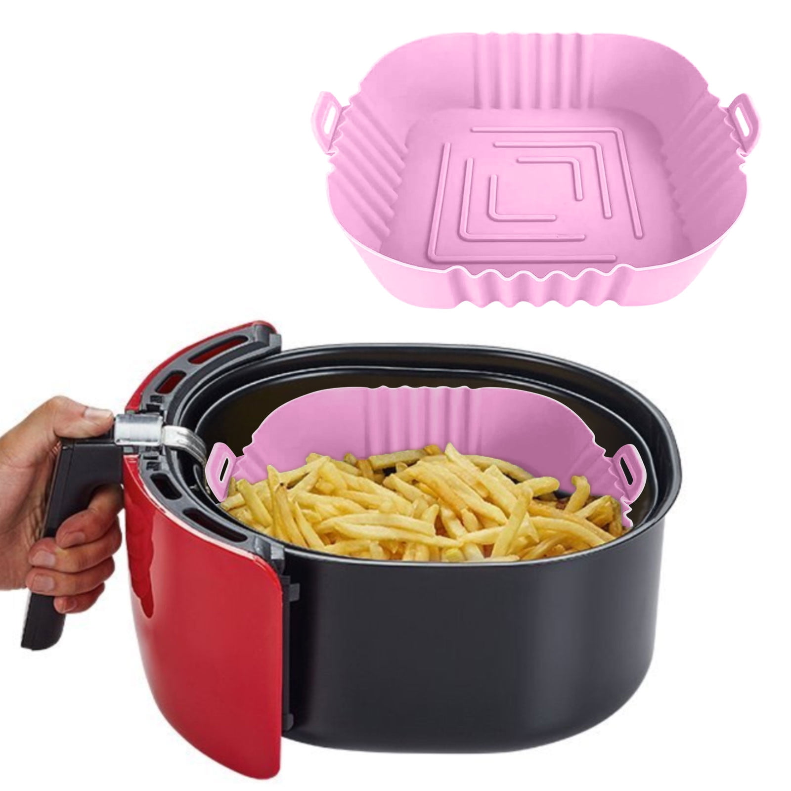 Air Fryer Accessories Set,Non-Stick Fryer Basket & Baking Pan Tray ...