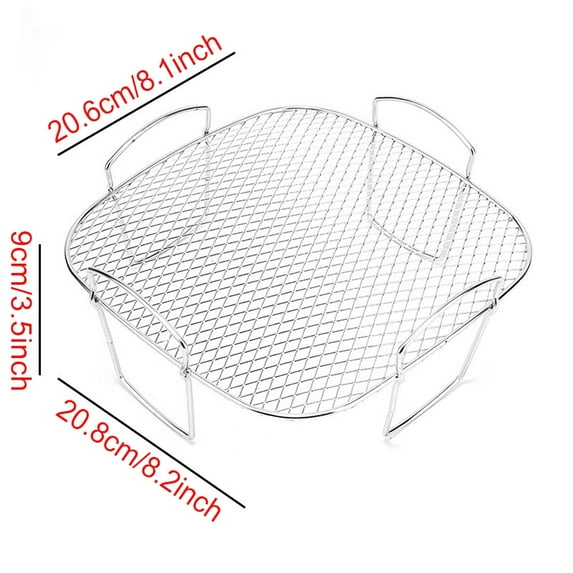 Air Fryer Baking Rack Metal Square/Round/Rectangle Oven Grill Racks ...
