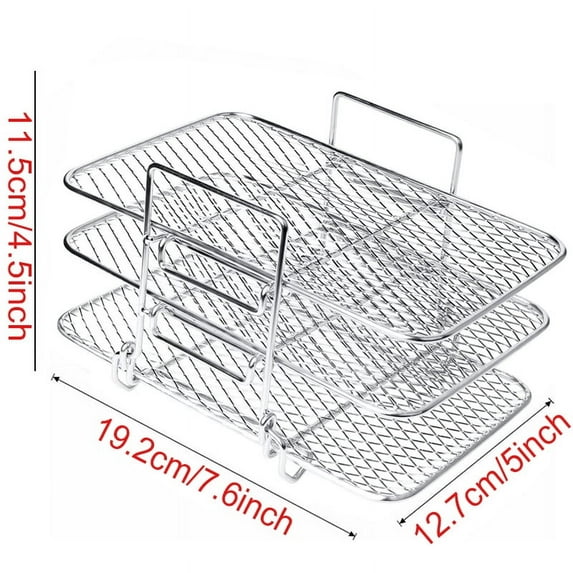 Air Fryer Baking Rack Metal Square/Round/Rectangle Oven Grill Racks ...
