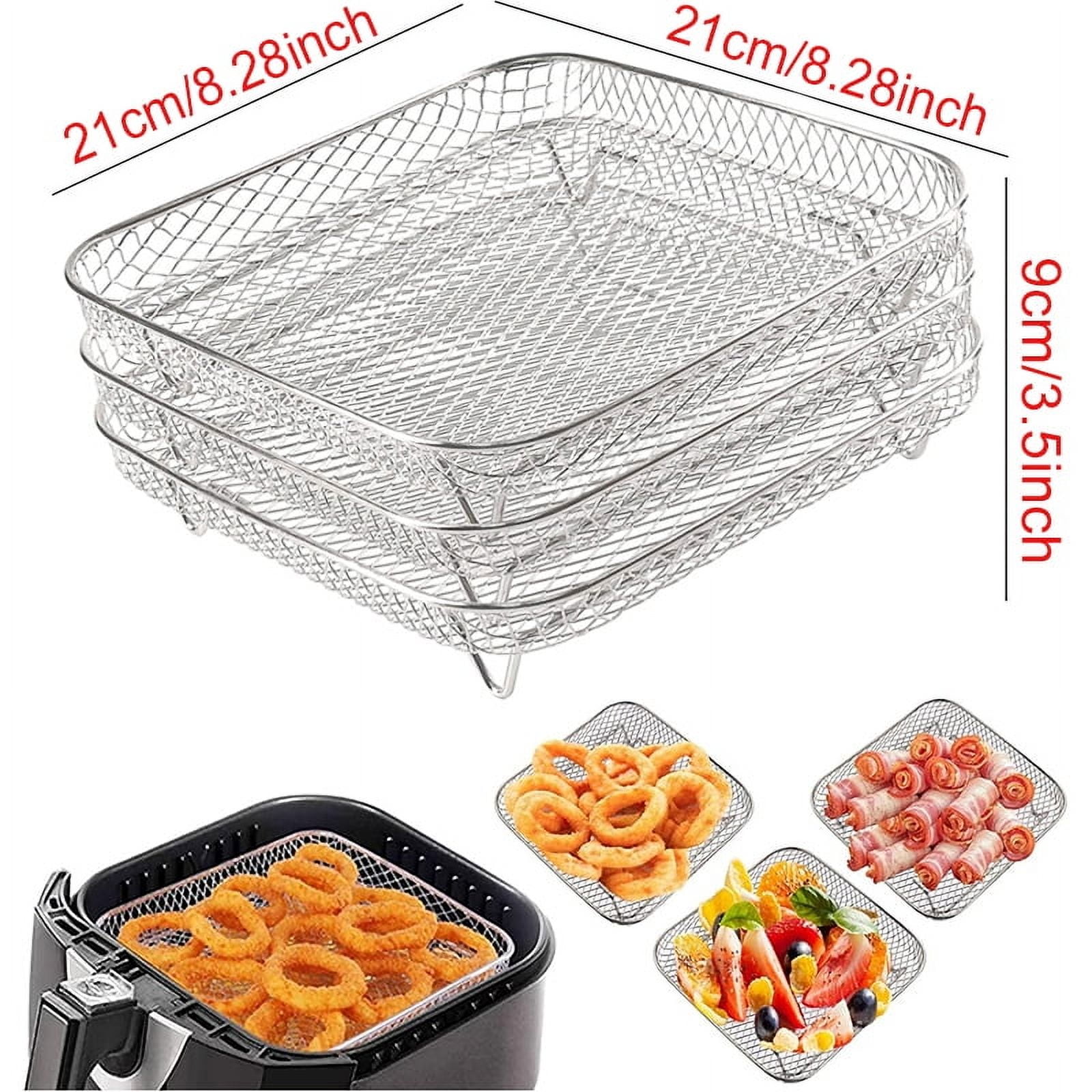 Air Fryer Baking Rack Metal Square/Round/Rectangle Oven Grill Racks ...