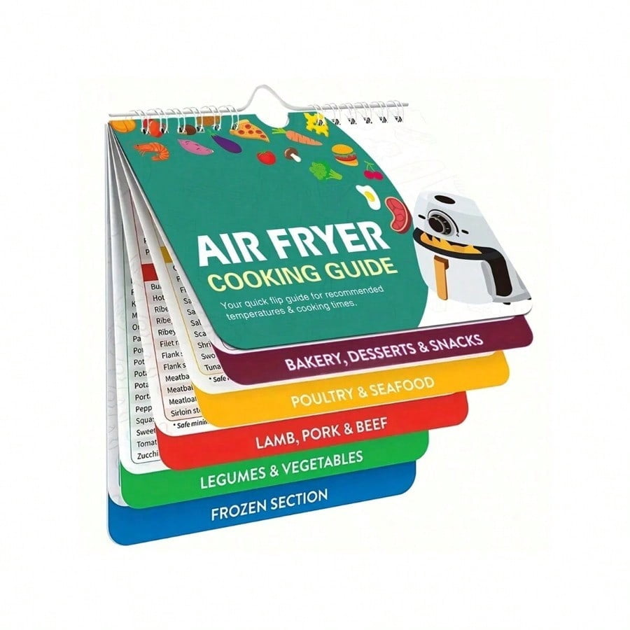 Air Fryer Cheat Sheet Magnets Cooking Guide Booklet - Air Fryer ...
