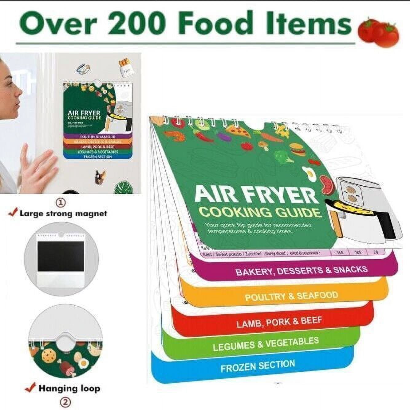 Air Fryer Cheat Sheet Magnets Cooking Guide Booklet Cooking Times Chart ...