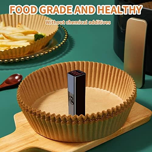 Air Fryer Disposable Paper Liner, 100PCS 9 Inch Large Airfryer Liners ...