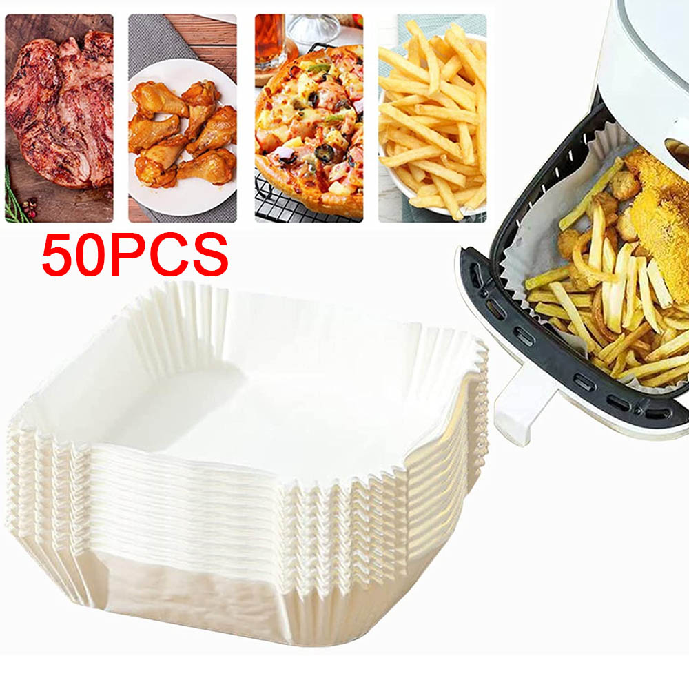 Air Fryer Disposable Paper Liner - Square Non-Stick Parchment Paper ...
