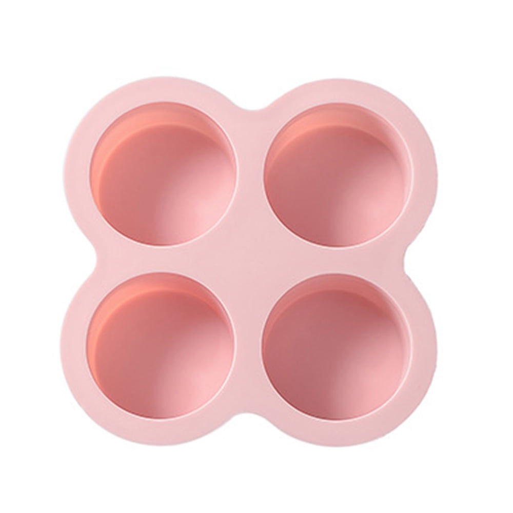 Air Fryer Egg Mold Round Shape Cake Mold 4 Cavity Non-Stick Silicone ...
