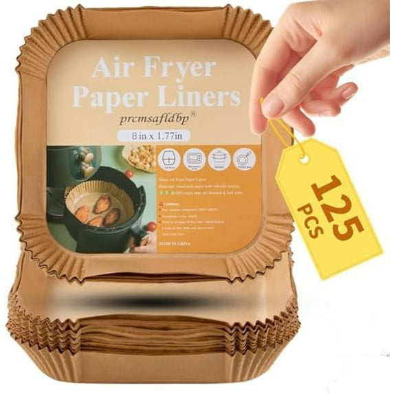 Air Fryer Liners, 125 Pcs Disposable Air Fryer Liners for Home Bakers ...