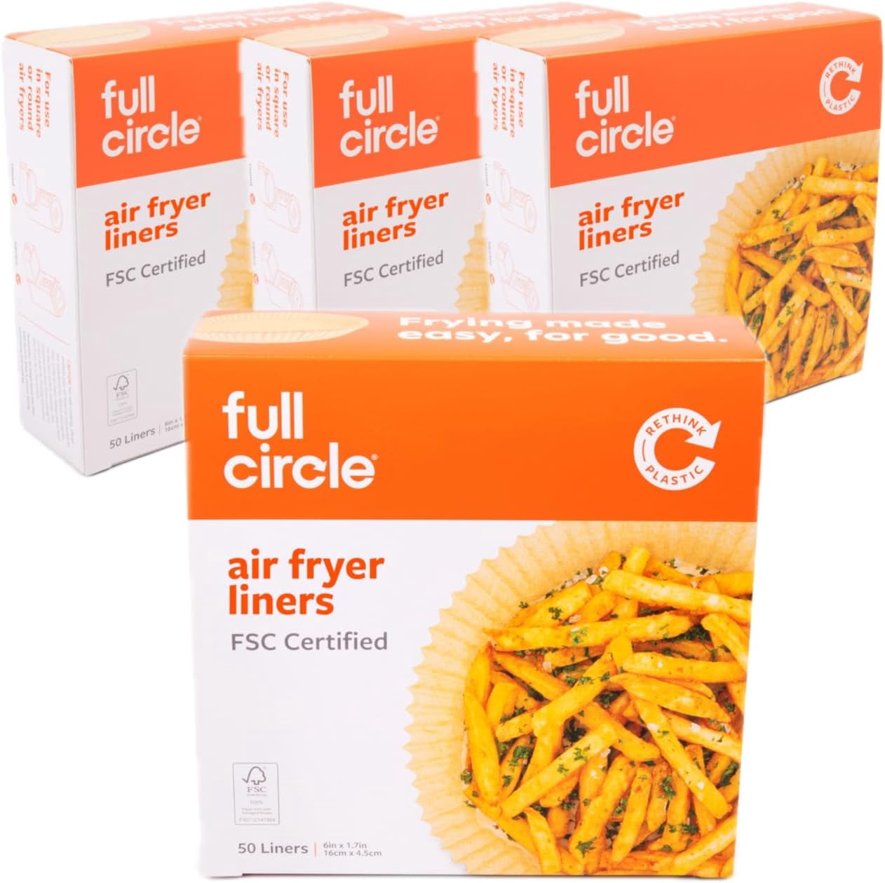 Air Fryer Liners – 200 count - Fits Square & Round Baskets – Unbleached ...