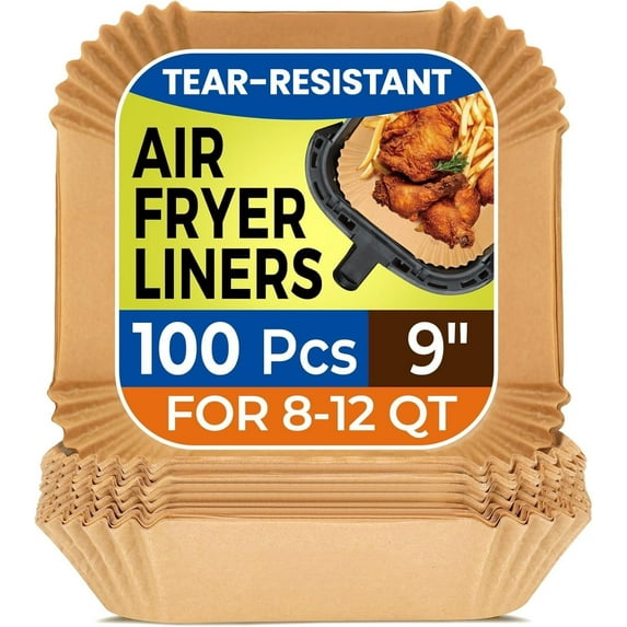 Air Fryer Liners Disposable, 100 count 9 Inch Max Xl Large Cooker ...