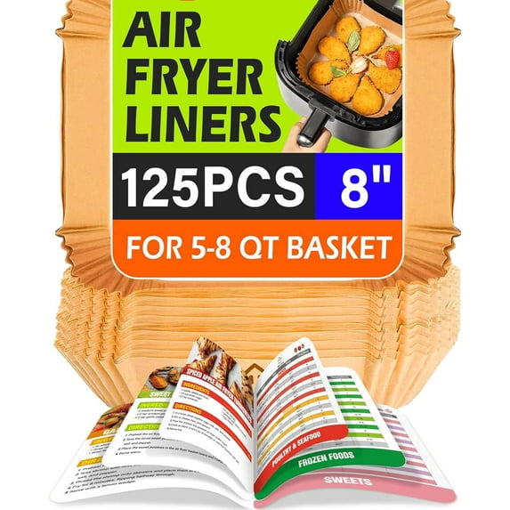 Air Fryer Liners Disposable,125Pcs 8Inch Airfryer Liners with Air Fryer ...