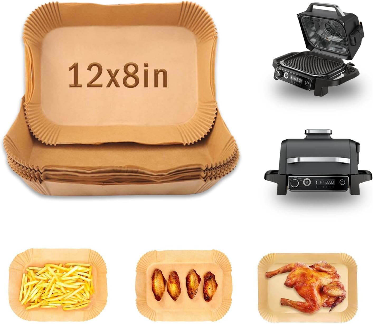 Air Fryer Liners Disposable Compatible with Ninja OG701 Outdoor ...