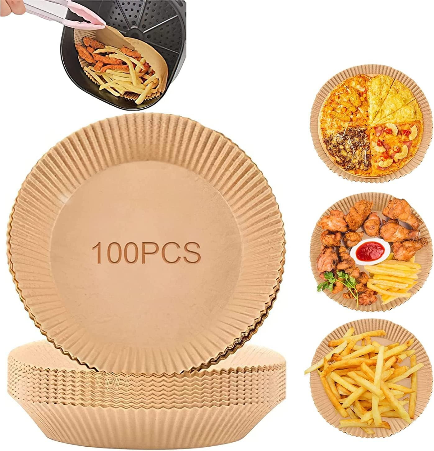 Air Fryer Liners, Disposable Non-Stick Food Grade Parchment Paper ...