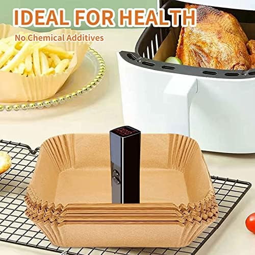 Air Fryer Liners Disposable Square, 100PCS 6.3 INCH Airfryer Liners ...