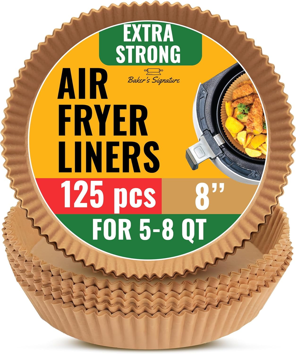 Air Fryer Liners for Ninja, 125 Pcs Round Disposable Airfryer Paper ...