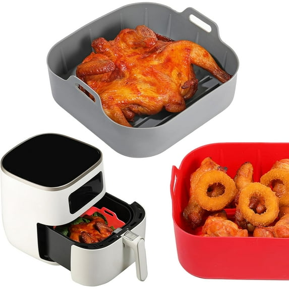 Air Fryer Liners, Pot 2 count Non- Air Fryer Basket Bowl Fit 3-6QT Air ...