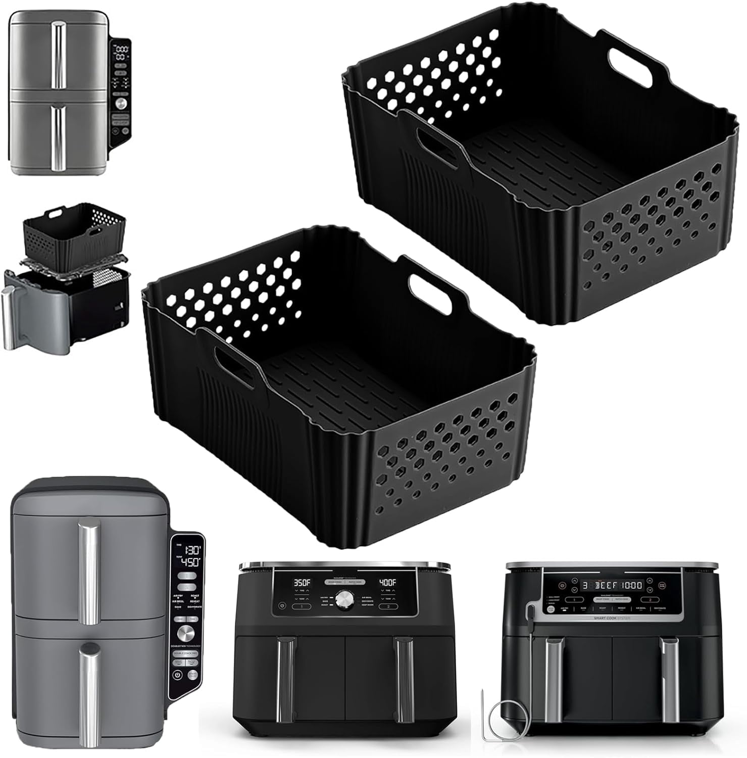 Air Fryer Liners Silicone for Chefman 6 QT,Instant Pot Vortex Plus 6QT ...