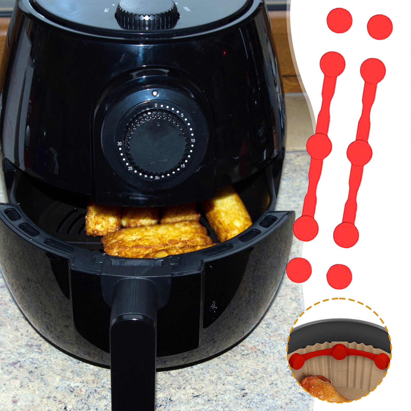 Air Fryer Magnet Silicone Buckle for Holding Down Air Fryer Parchment ...