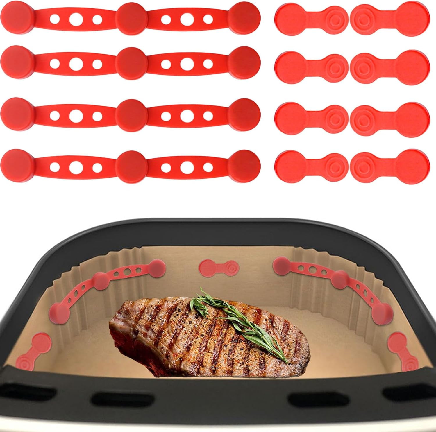 Air Fryer Magnet Silicone Buckle for Holding Down Air Fryer Parchment ...