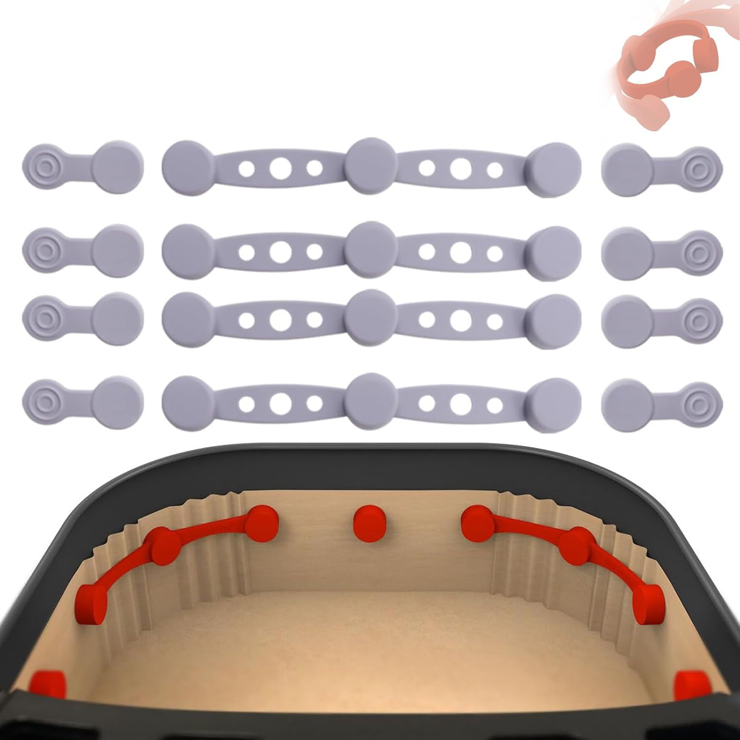 Air Fryer Magnets For Parchment Paper,Air Fryer Magnet Silicone Buckle ...