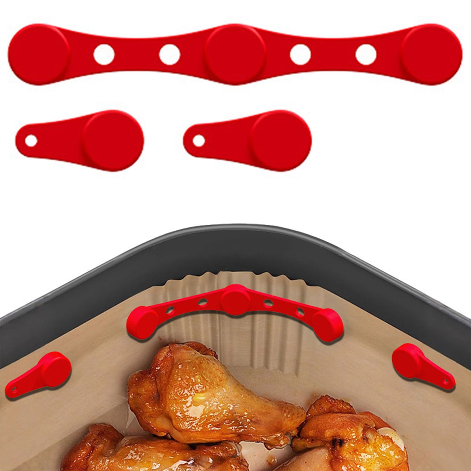 Air Fryer Magnets for Parchment Paper, Silicone Buckle Clips to Hold ...