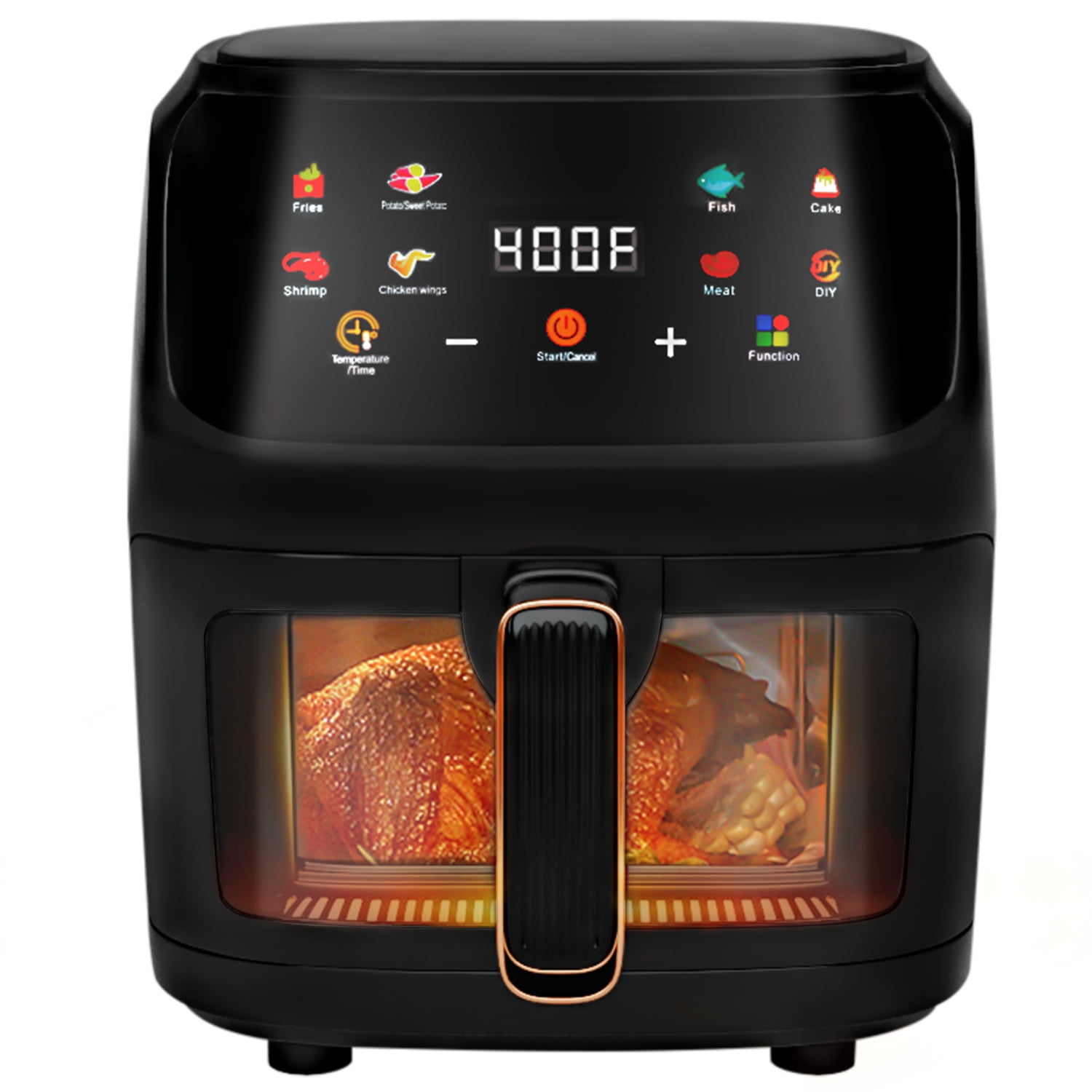 Air Fryer Oven 8QT, 8-in-1 Large Air Fryer with Led Digital Touchscreen ...