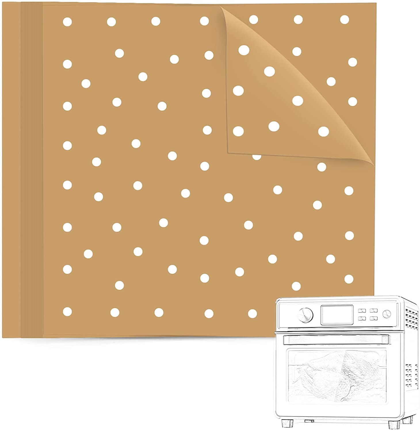 Air Fryer Oven Liners, 11x12 Inches, Nonstick Unbleached Rectangular ...