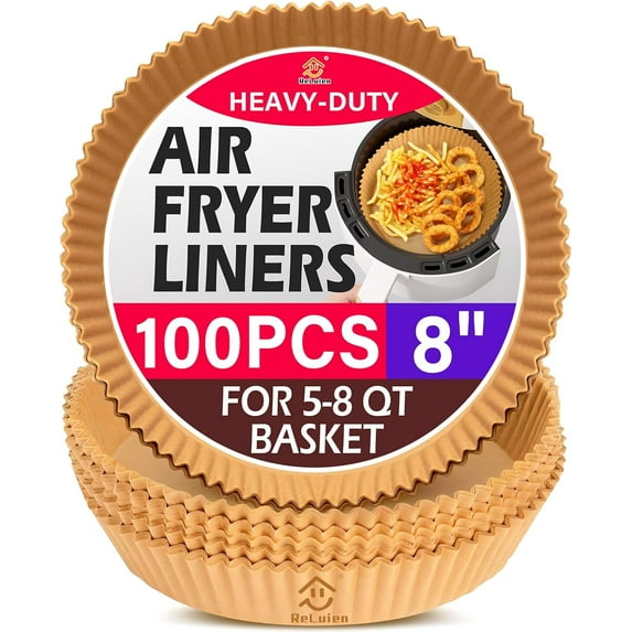 Air Fryer Paper Liners, 100PCS Non-stick Oil sistant Air Fryer ...