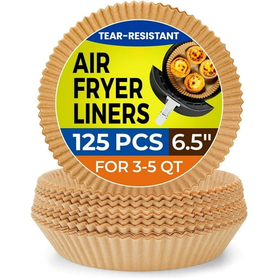 Air Fryer Paper Liners: 125 count Air Fryer Liner Disposable, Oilproof ...