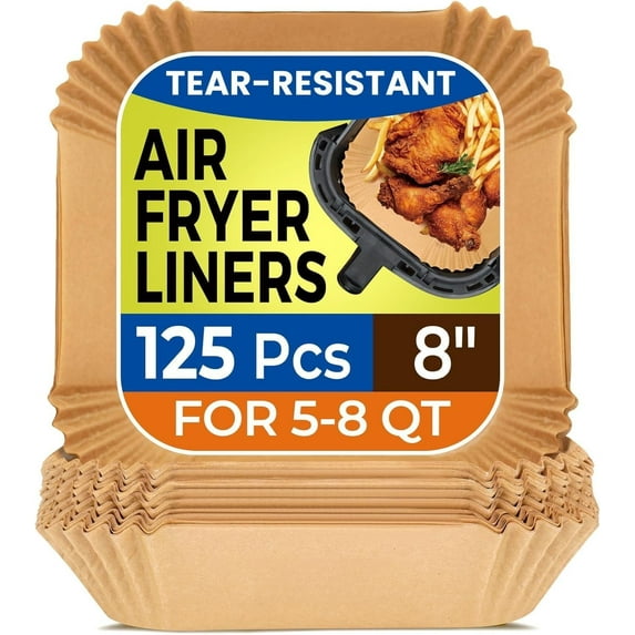 Air Fryer Paper Liners, 125 count Paper, Air Fryer Liners Disposable ...