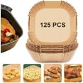Air Fryer Paper Liners, 125PCS Non-stick Disposable Liners, Baking ...