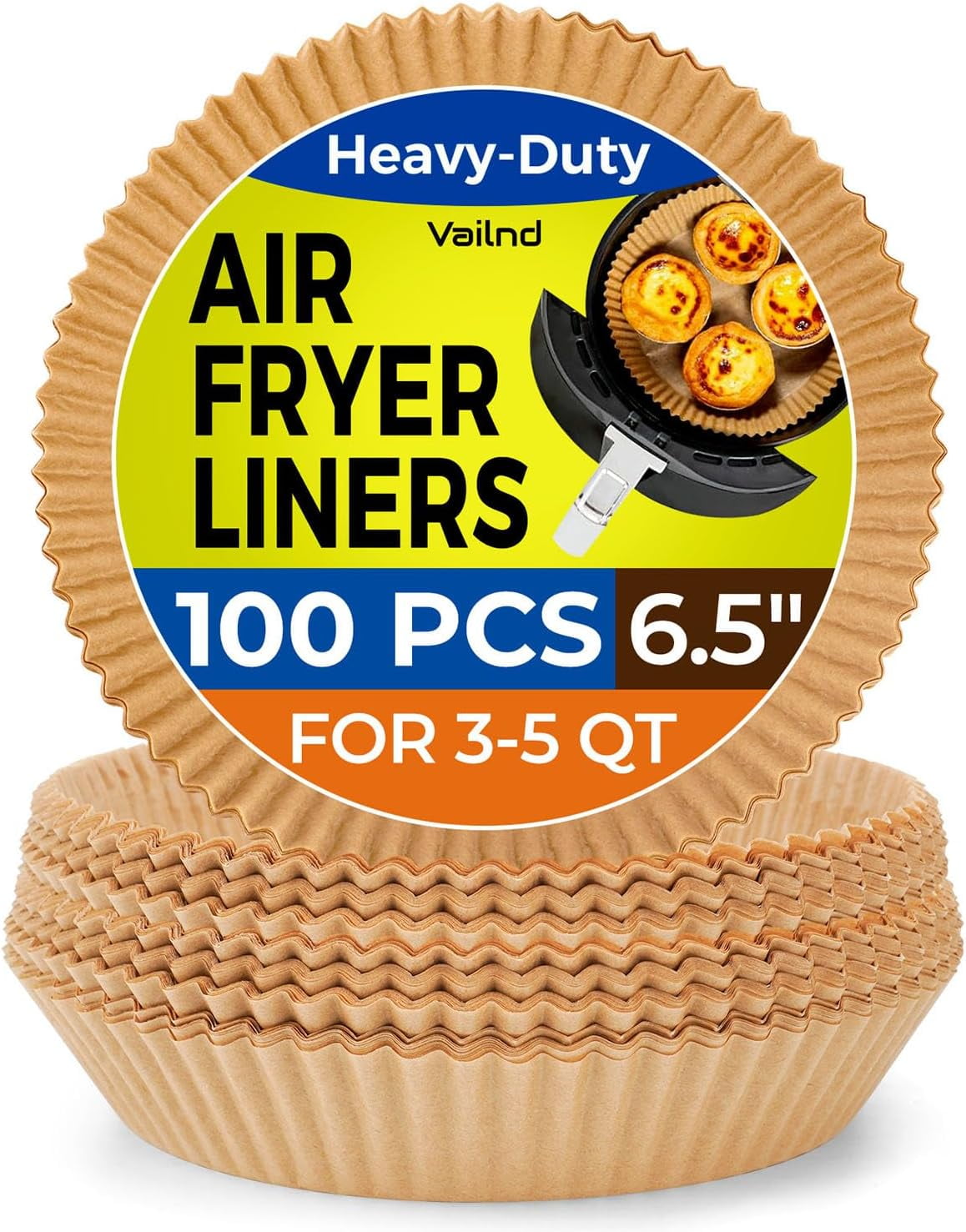 Air Fryer Paper Liners, 125Pcs Parchment Paper, Air Fryer Liners ...