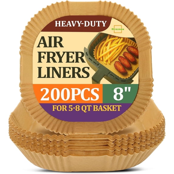 Air Fryer Paper Liners, 200 Pcs Air Fryer Liners Disposable, Non-Stick ...