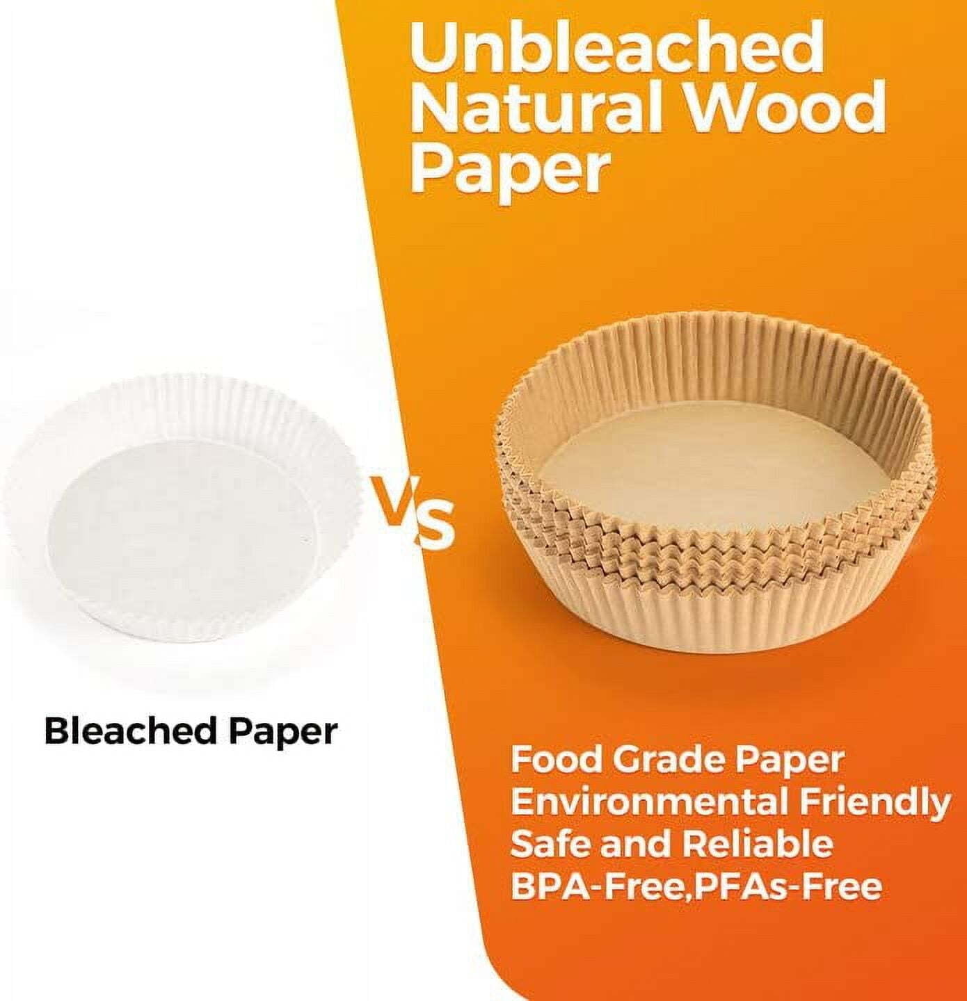 Air Fryer Paper Liners Disposable, 100Pcs 8 Inch Max Xl Large Cooker ...