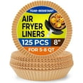 Air Fryer Paper Liners Disposable: 125PCS Non-Stick Air Fryer Parchment ...