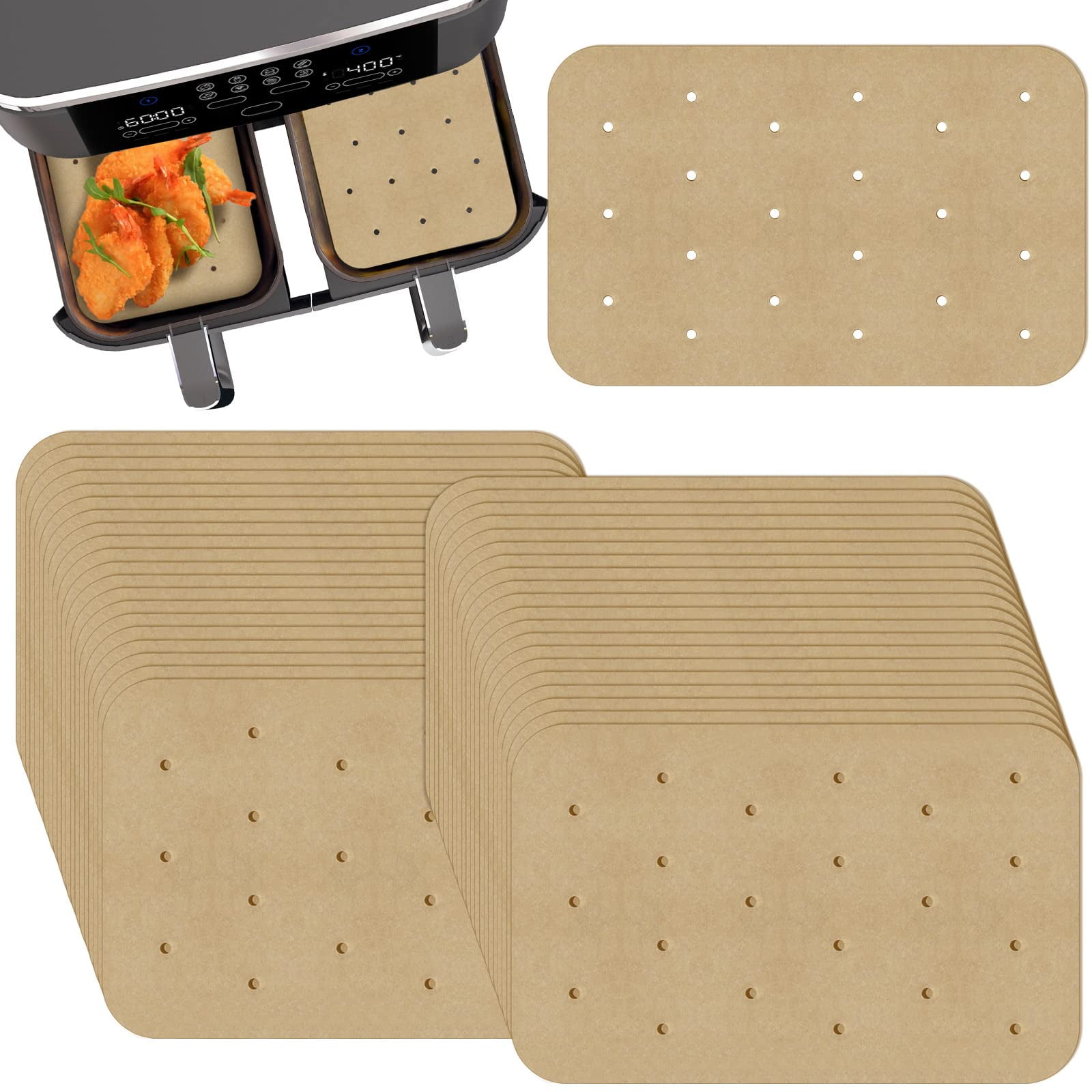 Air Fryer Parchment Paper Liners 200 Sheets - Disposable Liners ...