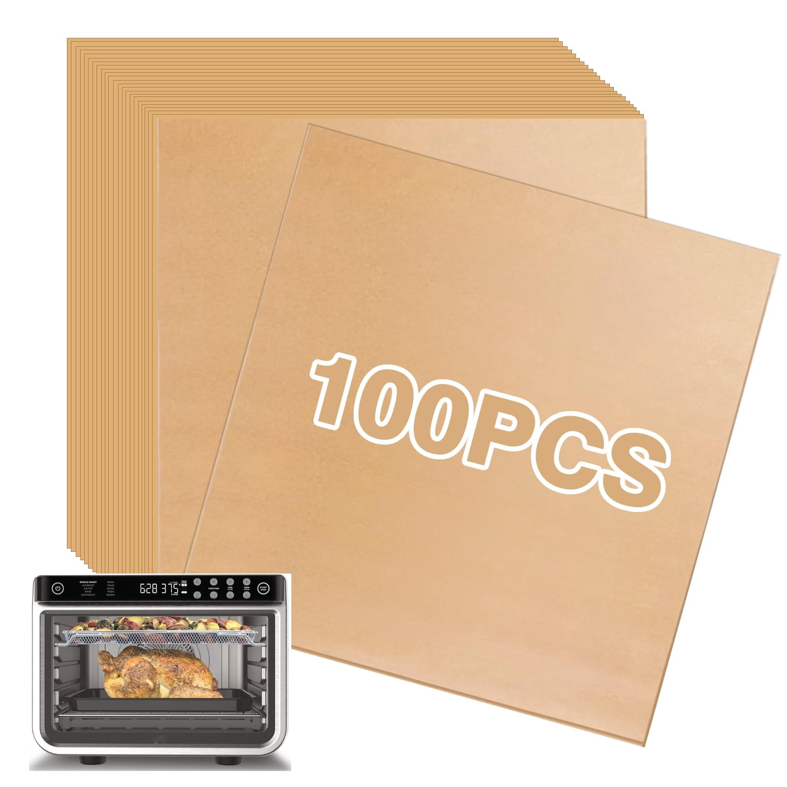 Air Fryer Parchment Paper Squares for Ninja DT201 Air Fryer Oven, 100 ...