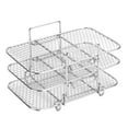 Air Fryer Rack Accessories 3-Layer Stainless Steel Grill Dehydrator ...