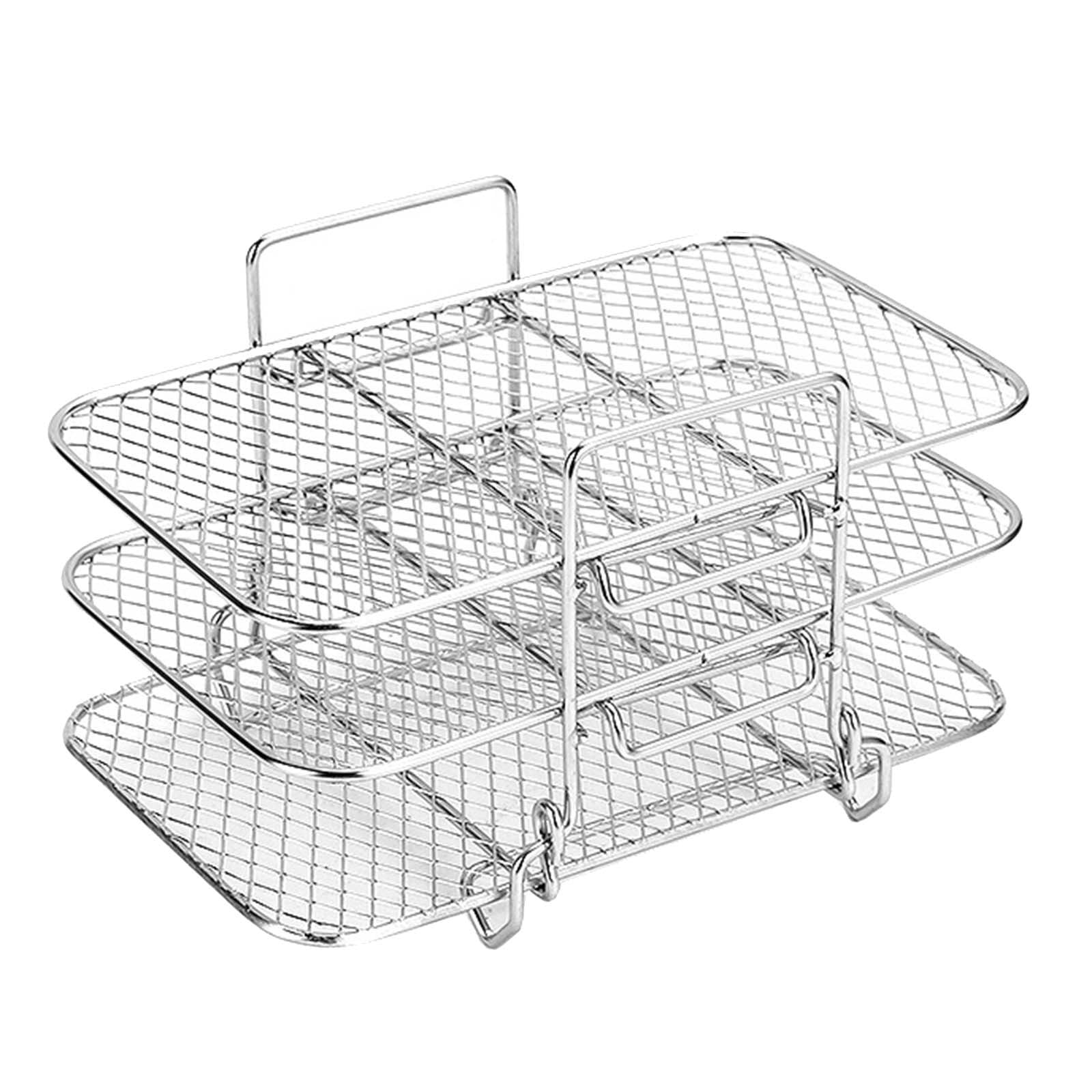 Air Fryer Rack Accessory, 3 Tier Stainless Steel Dehydrator & Cook Rack ...