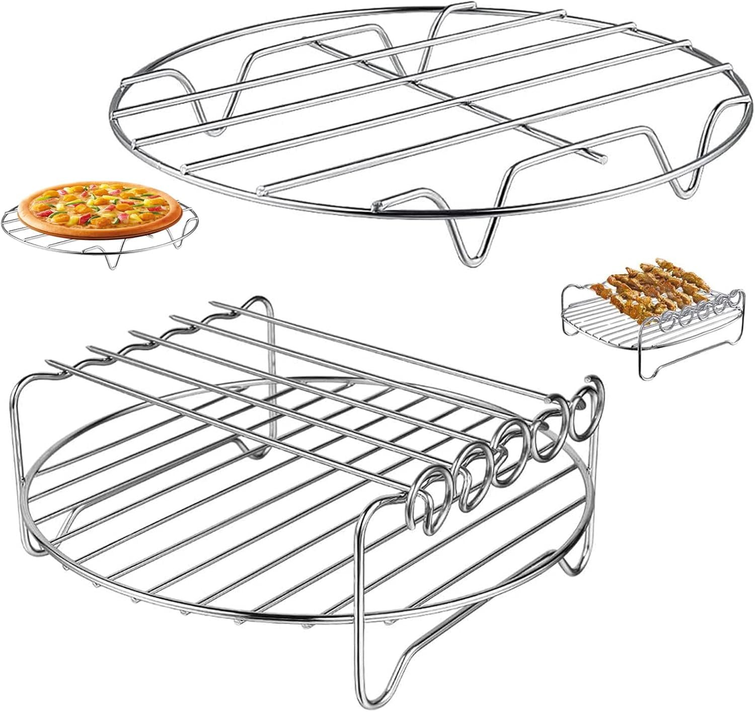 Air Fryer Rack for Air Fryer Oven, Set of 2 Multi-purpose Air Fryer ...